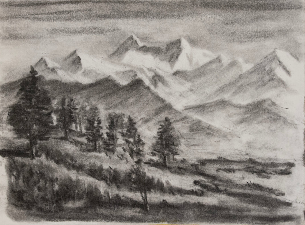 Himalayan Landscape Sketch – Artzzapp